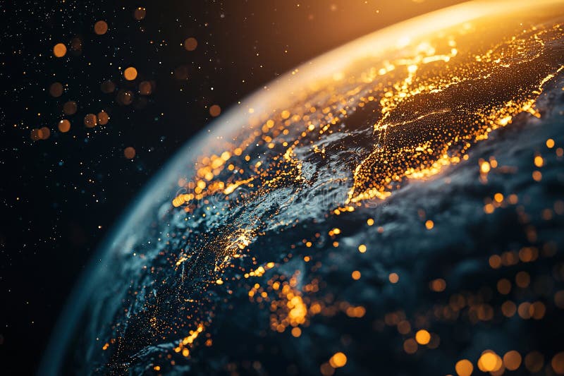 Planet Earth in Space. Ai Generative Stock Photo - Image of global ...