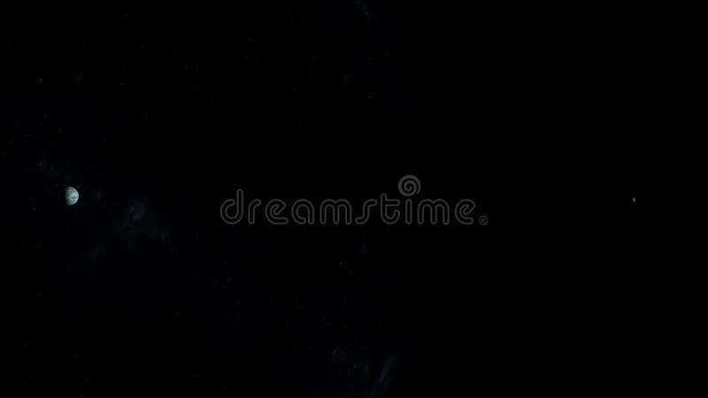 Real Distance between Earth and Moon in the Space Stock Footage - Video ...