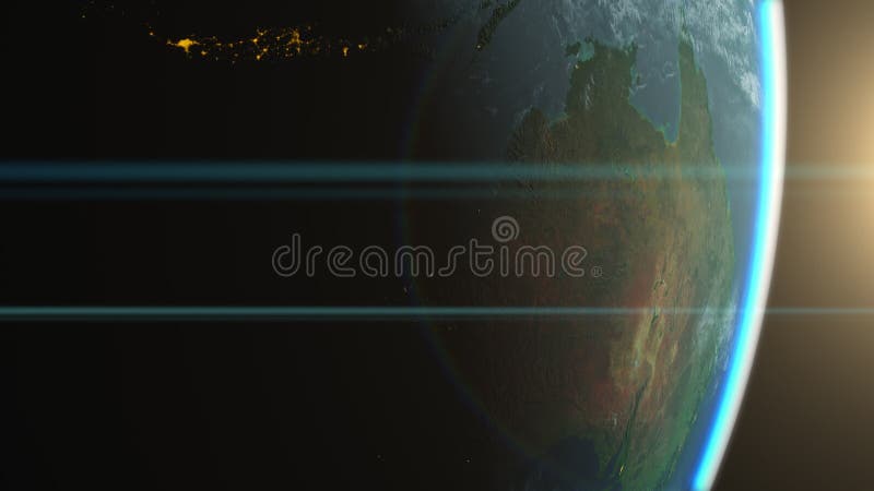 Rotate Earth and View of the Morning in Australia Stock Footage - Video ...