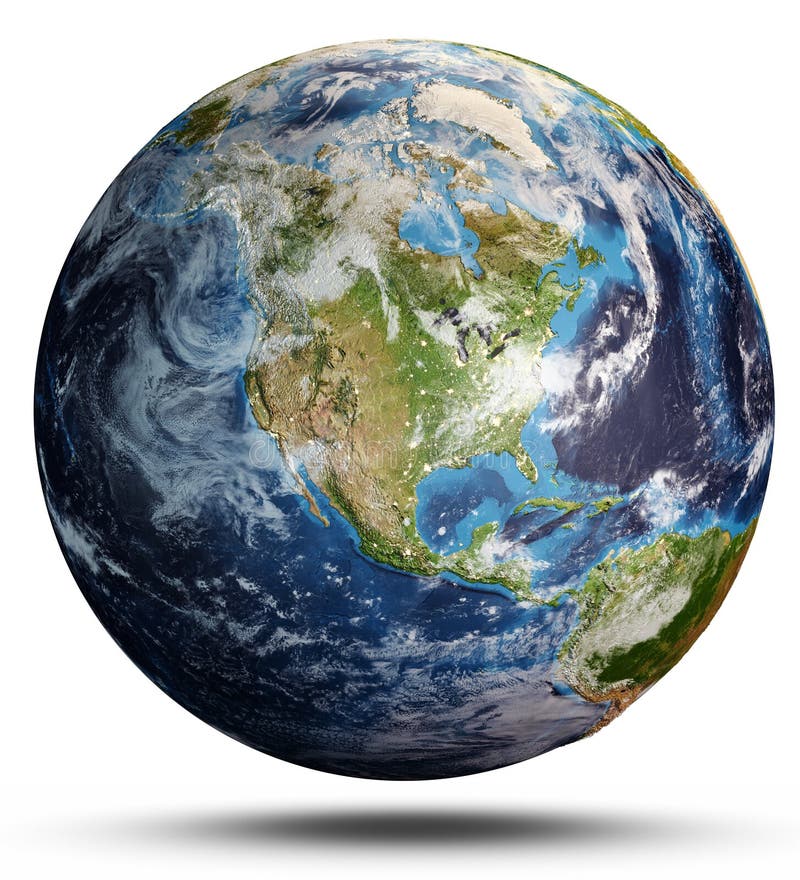 The Earth Planet Isolated on Black Background - PNG Stock Image - Image ...