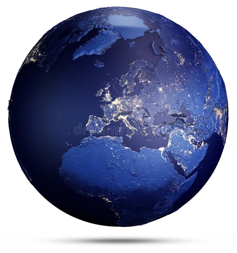 Planet Earth from Space. 3d Rendering Stock Illustration - Illustration ...