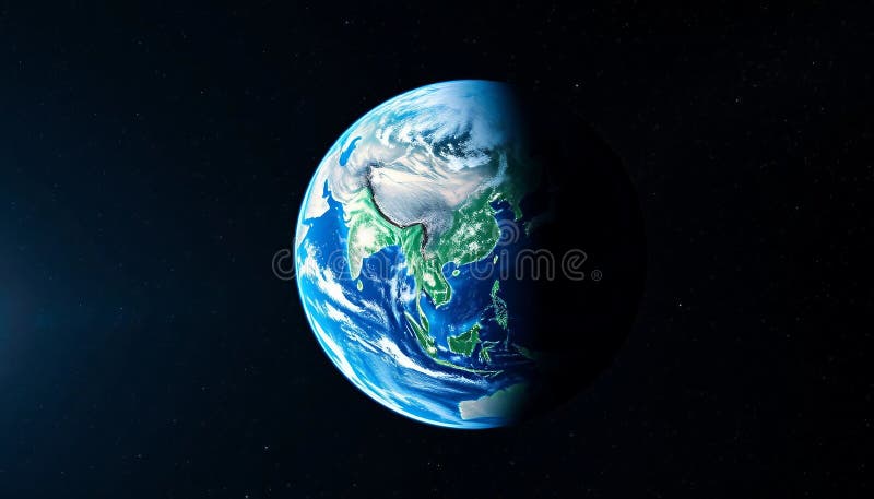 Planet Earth. Space Landscape Stock Illustration - Illustration of ...