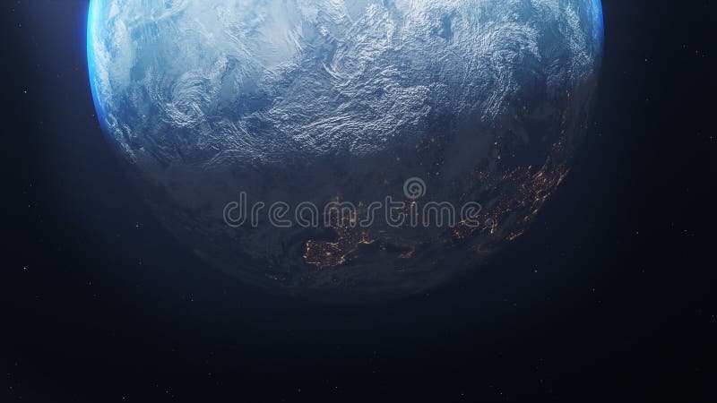 Planet Earth from the Space at Night. Elements of this Image Furnished ...