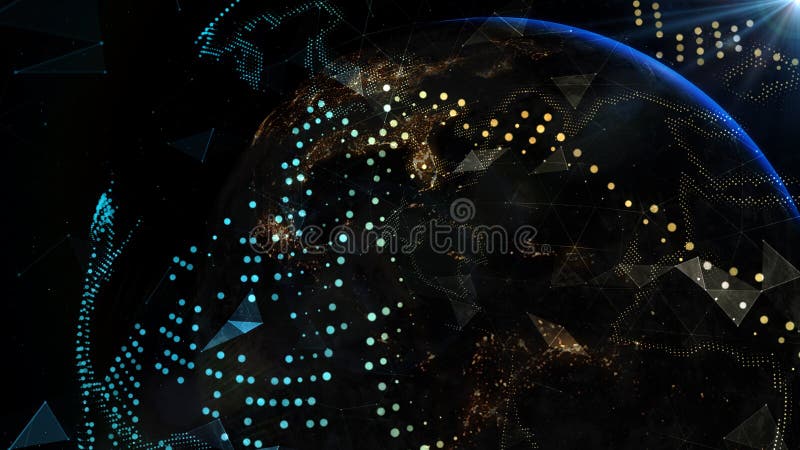 Planet Earth from the Space at Night. Elements of this Image Furnished ...