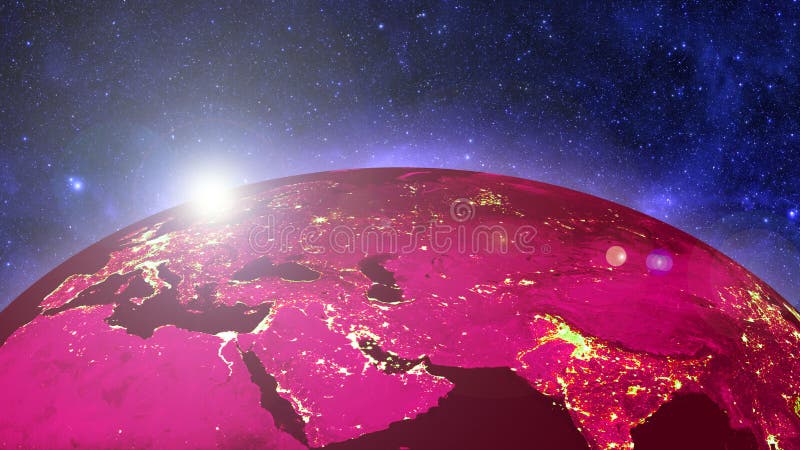 Planet Earth from the Space at Night . Some Elements of this Image ...