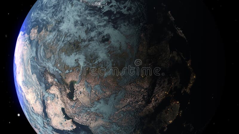 Planet Earth from Space, Slow Circulation. Stock Footage - Video of ...