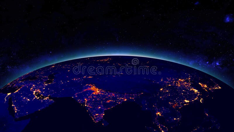 Planet Earth with a Spectacular Sunset `Elements of this Image ...