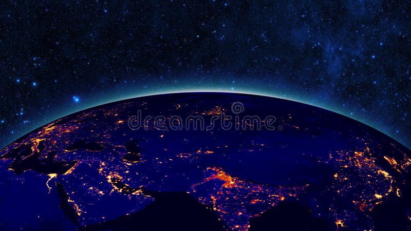 Planet Earth with a Spectacular Sunset `Elements of this Image ...