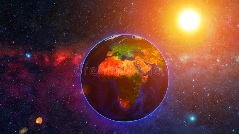 Planet Earth with a Spectacular Sunset `Elements of this Image ...