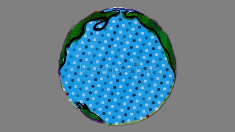 Planet Earth Spinning in Artistic Stop Motion in Alpha Channel Stock ...