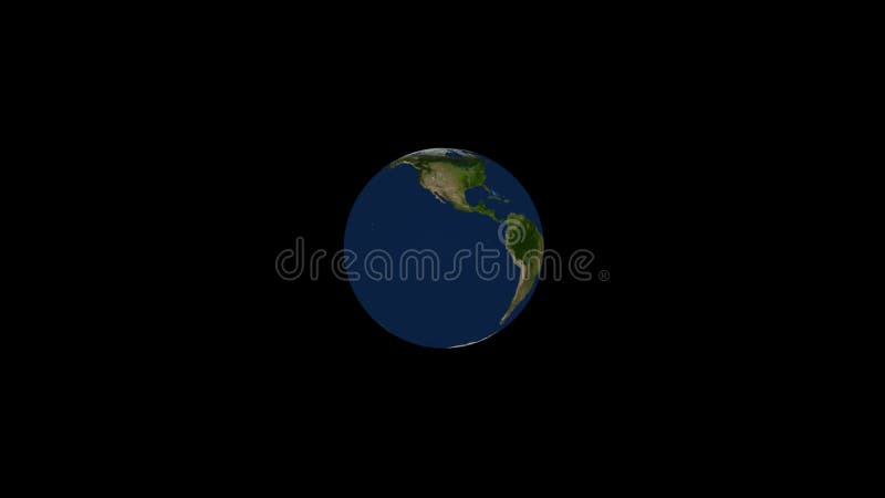 Planet Earth Spinning 3D Rendering with Transparent Stock Footage ...