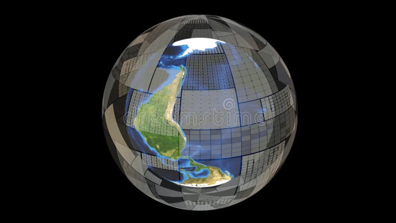 Planet Earth Spinning Digital Rendering with Transparent Background ...