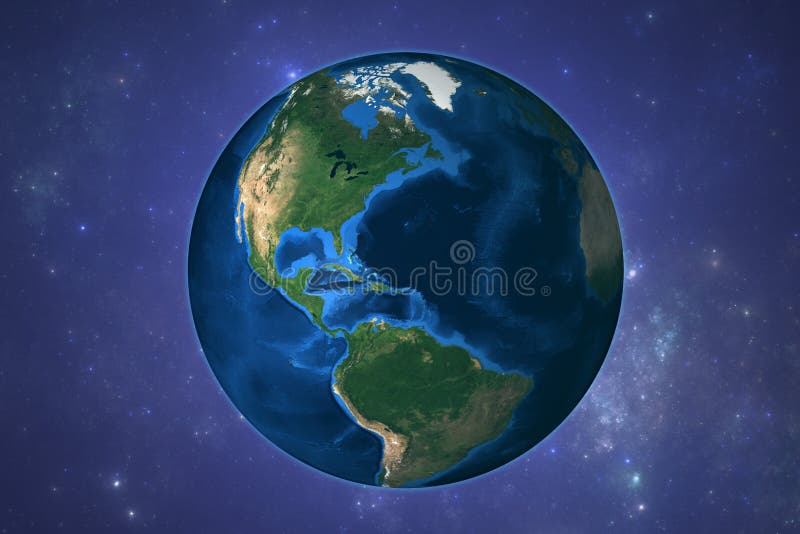 Planet Earth with Sunset stock illustration. Illustration of ocean ...
