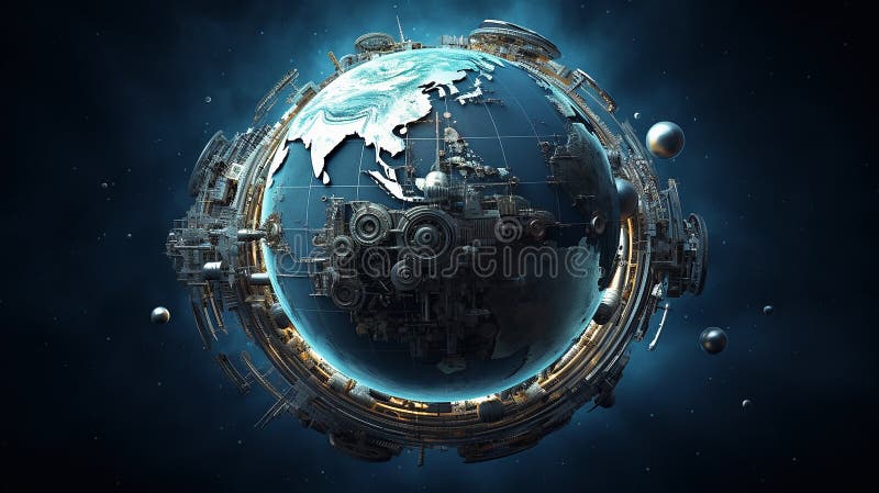 Earth Surrounded by Letters and Numbers at NASA Data Center, a Visual ...