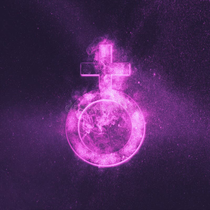 Planet Earth Symbol. Earth Sign. Abstract Night Sky Background. Stock ...