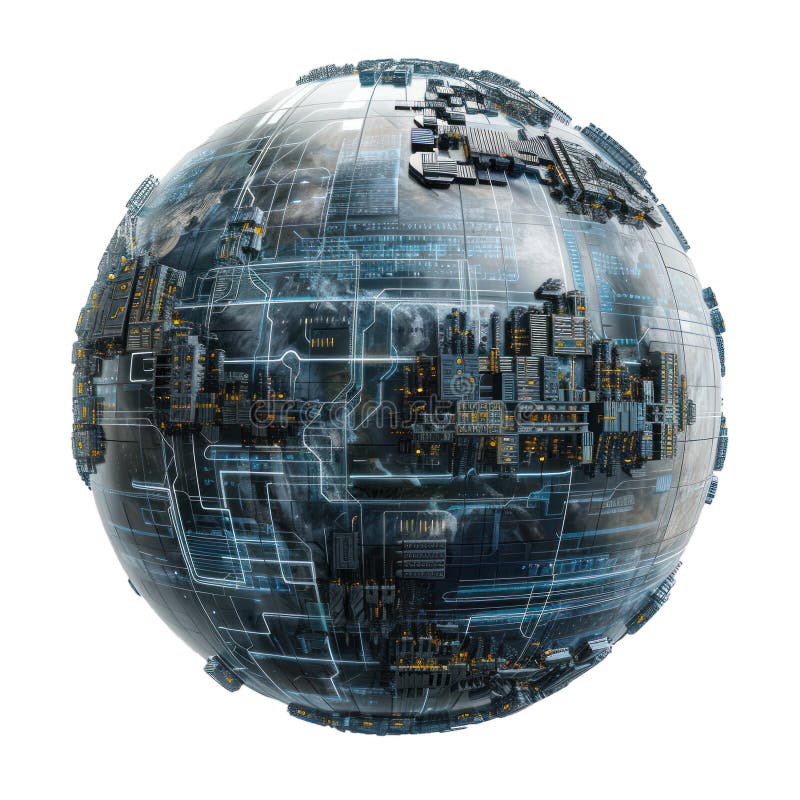 Planet Earth Transforming into Technological Global Network Stock ...