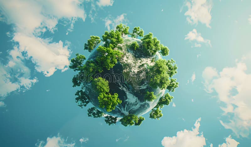 Planet Earth with trees stock image. Image of leaf, clean - 319119541