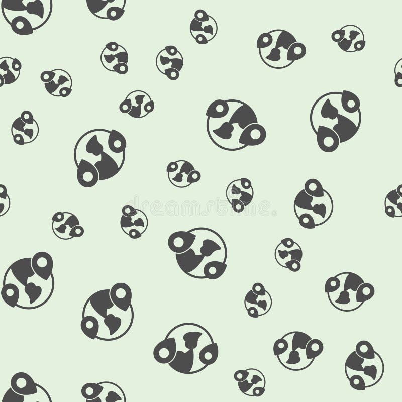 Planet Earth with Two Location Pins Solid Seamless Pattern, Remote Work ...