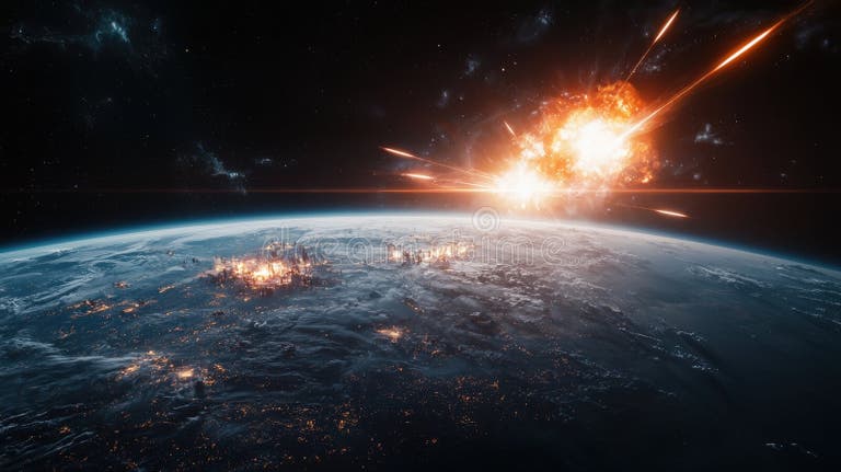 Planet Earth Under Attack Catastrophic Meteor Strike Visualized from ...