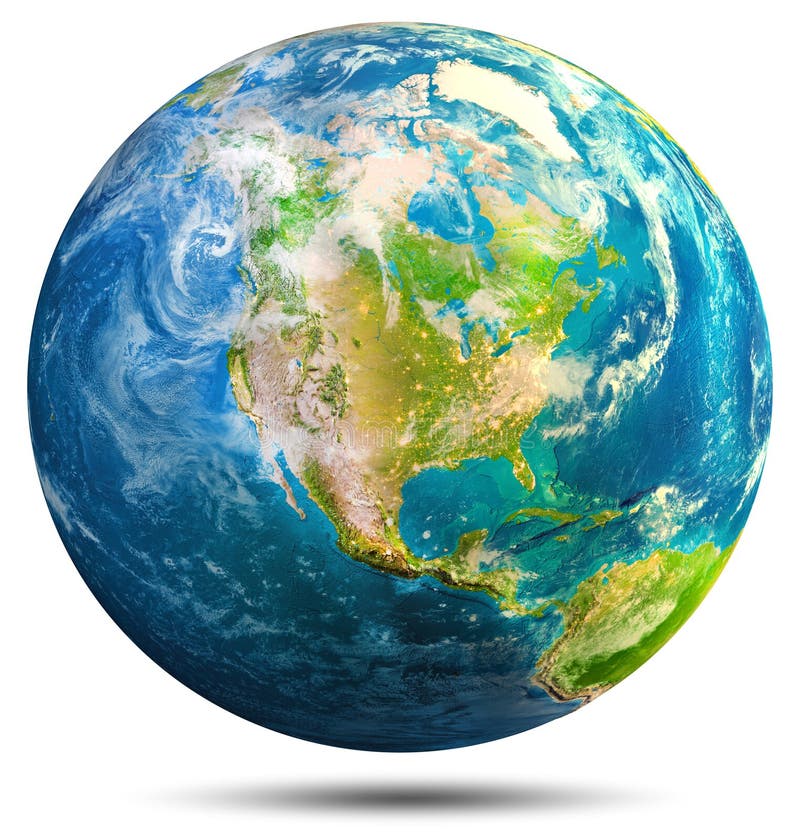 Planet Earth - USA stock illustration. Illustration of sphere - 271417048