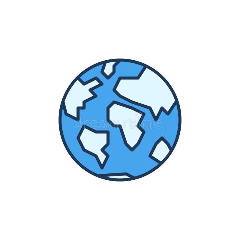 Planet Earth Vector Concept Colored Icon or Symbol Stock Illustration ...