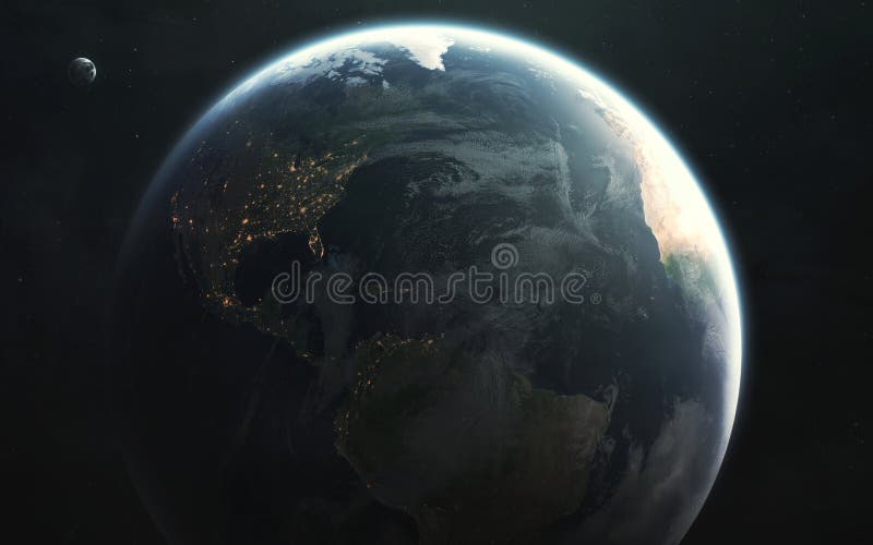 Planet Earth View from ISS Orbit. Elements of Image Provided by Nasa ...