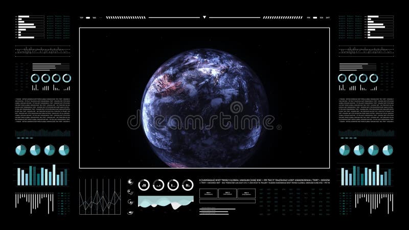 Planet Earth, View from Space. 3d 4K Animation of Terrestrial Globe ...