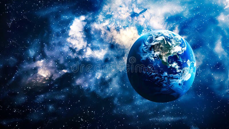 Planet Earth, View from Space. Save the Planet. Banner. Concept of ...
