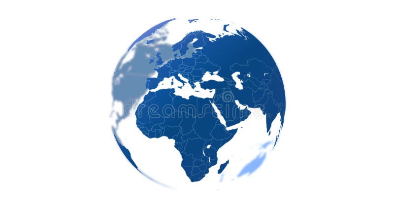 Planet, Earth and Virtual Map of Continents with Global Network ...