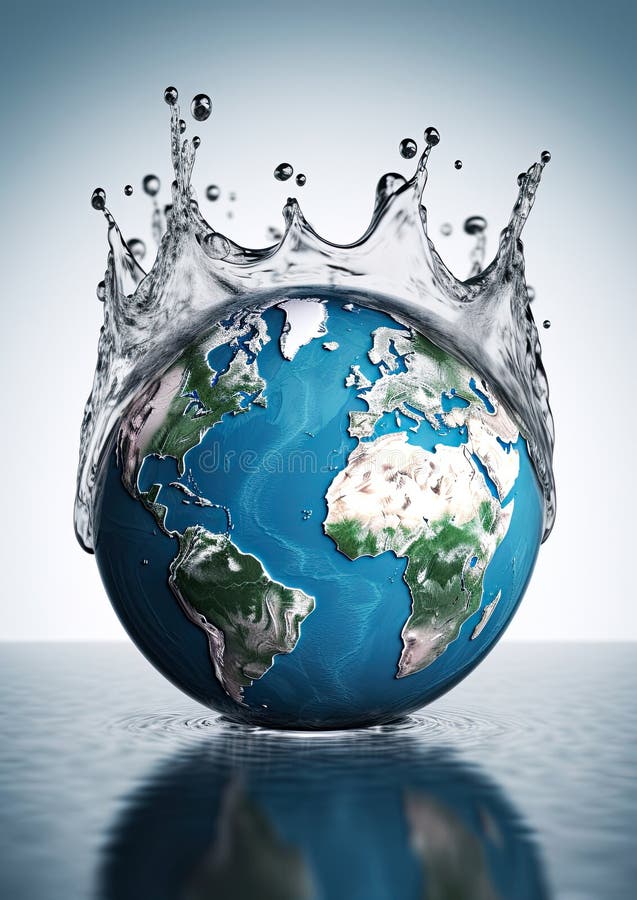 Planet Earth in Water Splash. World Water Day. Preserve and Save Planet ... Planet Earth in Water Splash. World Water Day. Preserve and Save Planet ...