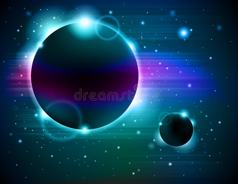 Planet eclipse abstract stock vector. Illustration of clip - 22015513