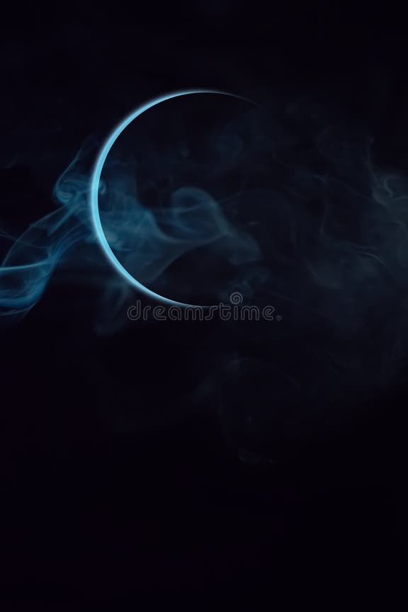 Planet Eclipse in the Night Sky. Stock Illustration - Illustration of ...