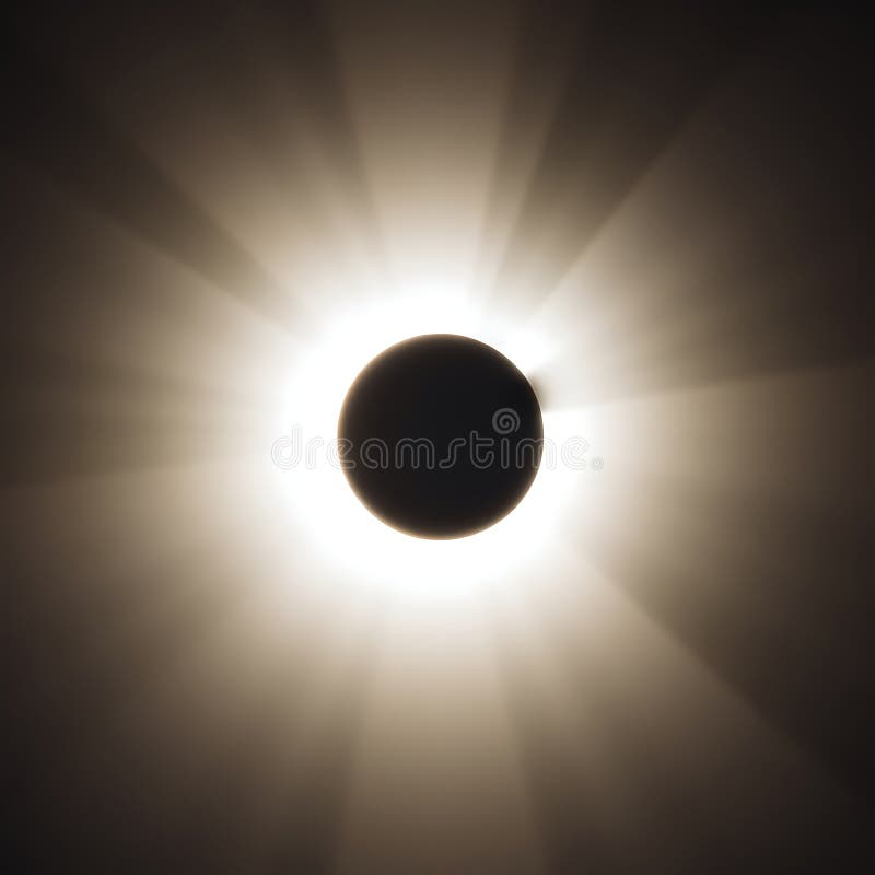 A Planet Eclipsing a Bright Star, Casting Dramatic Shadows Stock ...