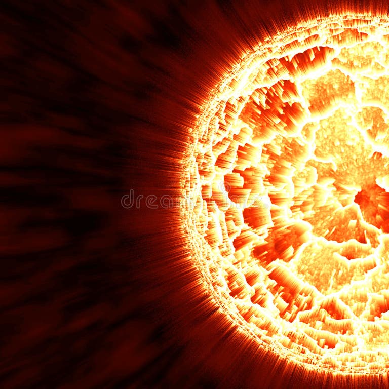 Planet Explode from Its Core Stock Illustration - Illustration of fire ...