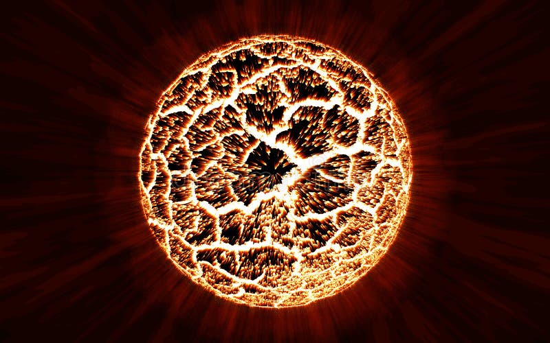 Representation of Ice Planet Exploding Stock Illustration ...