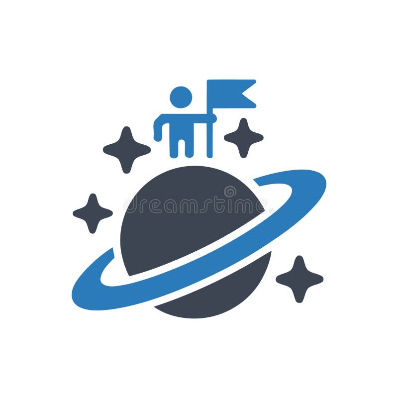 Planet Exploration Icon stock vector. Illustration of vector - 361911820