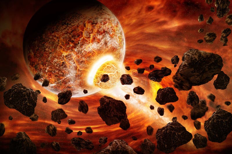 Planet Explosion Apocalypse Stock Illustration - Illustration of ...