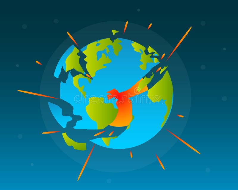 Planet explosion stock illustration. Illustration of detonate - 5703561