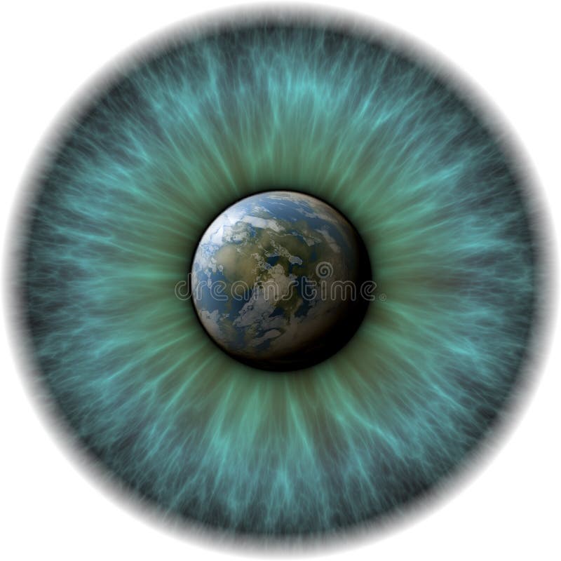 Human Eye Earth Planet stock illustration. Illustration of optometrist ...