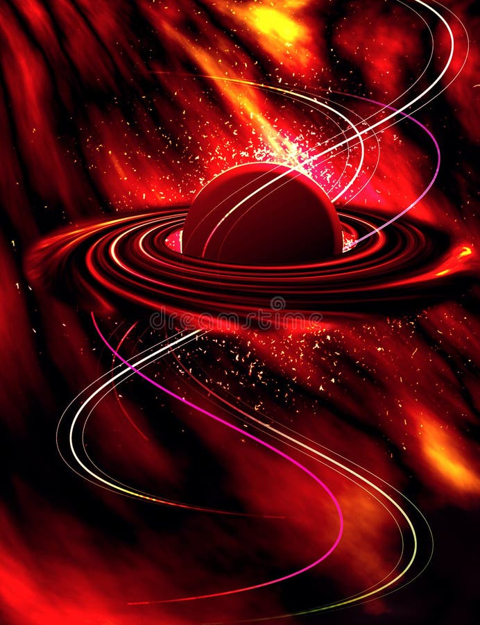 Planet in fire stock illustration. Illustration of futuristic - 17349472