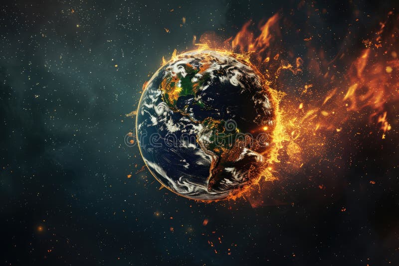 A Planet is on Fire and Surrounded by a Lot of Fire, Global Warming ...