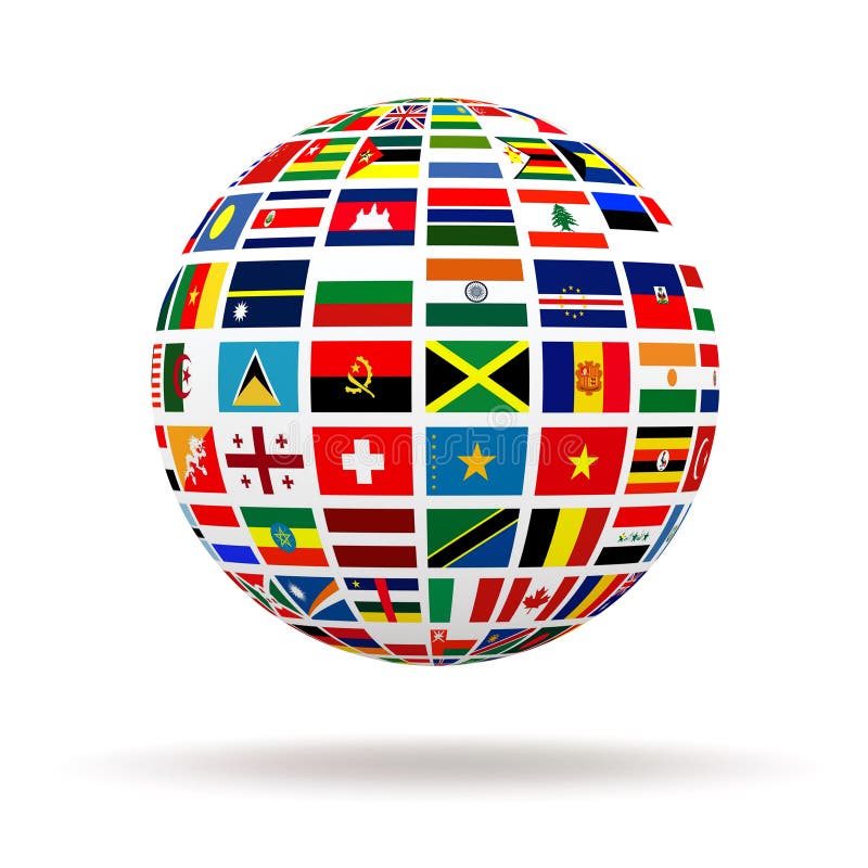 Planet flags stock illustration. Illustration of independence - 36642105