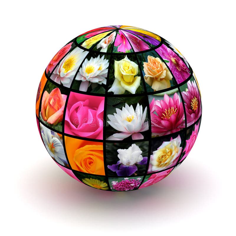 Planet flowers stock illustration. Illustration of symbol - 37930627