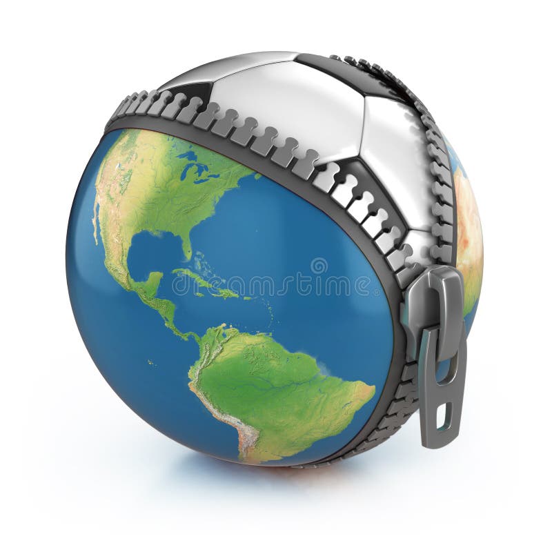 Planet of Football 3d Concept Stock Illustration - Illustration of ...