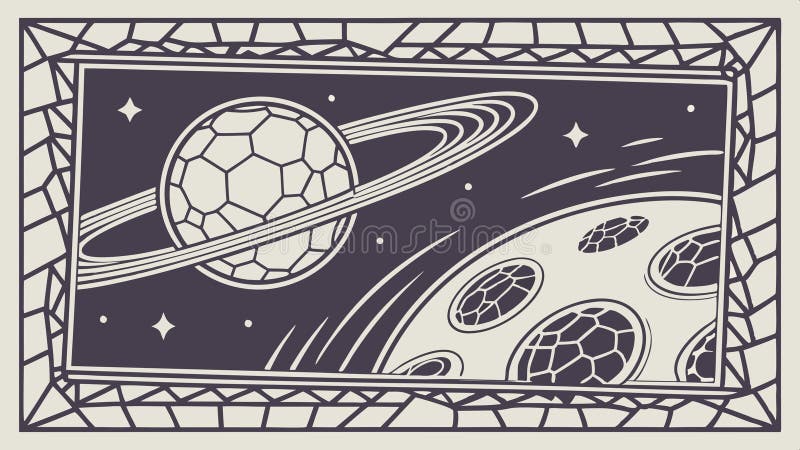 Planet in Frame, Space and Art Display Vector Design Generative AI ...