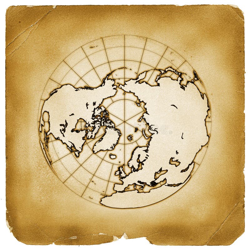 Planet Globe Earth Old Vintage Paper Stock Illustration - Illustration ...