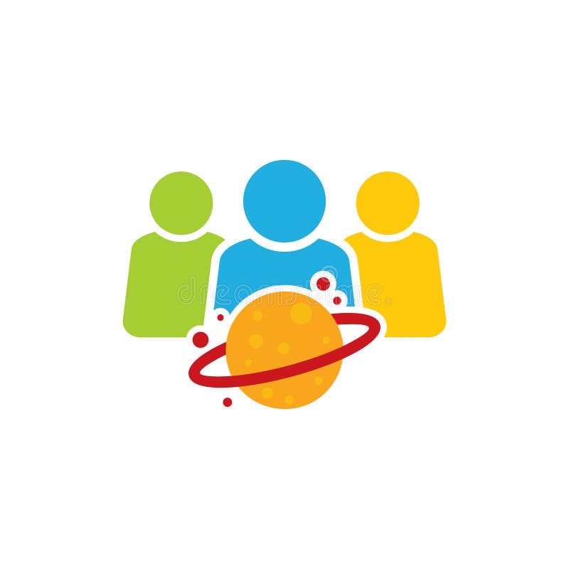 Planet Group Logo Icon Design Stock Vector - Illustration of people ...