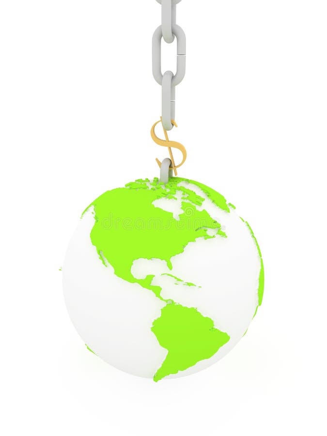 World in Chains stock illustration. Illustration of gold - 104630