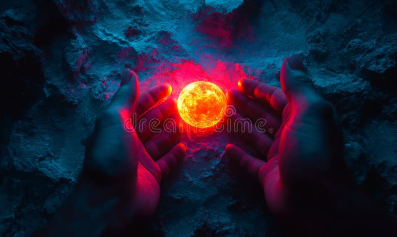 The Planet, Held Lovingly by a Human Hand, Appears As a Small Globe on ...