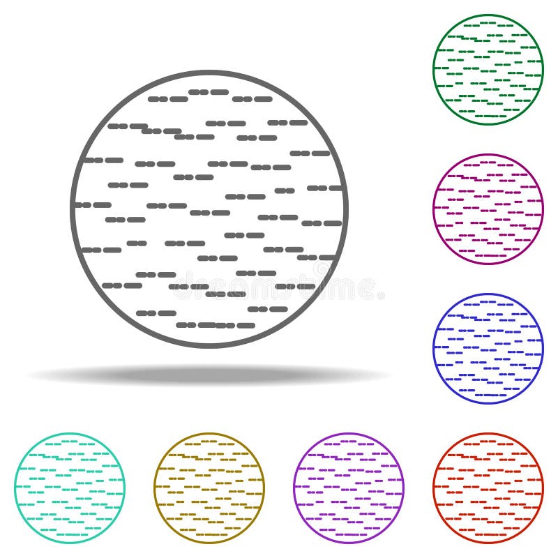 Planet Icon. Elements of Cartooning Space in Multi Color Style Icons ...